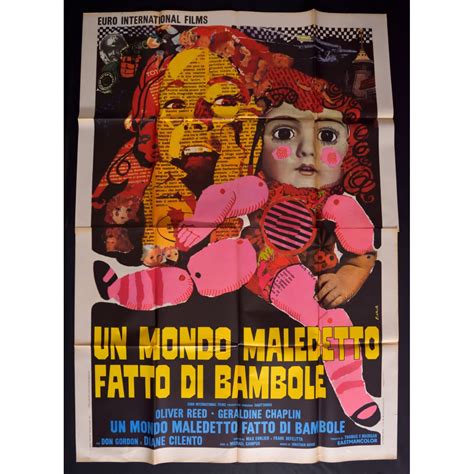 Manifesto UN MONDO MALEDETTO FATTO DI BAMBOLE Diane Cilento Chaplin A225