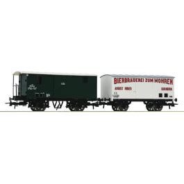 67172 2 tlg Set Gedeckte Güterwagen k k St B