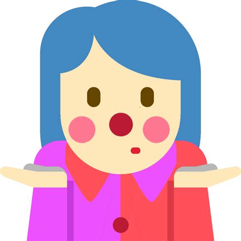 Clown Girl Shrug Discord Emoji
