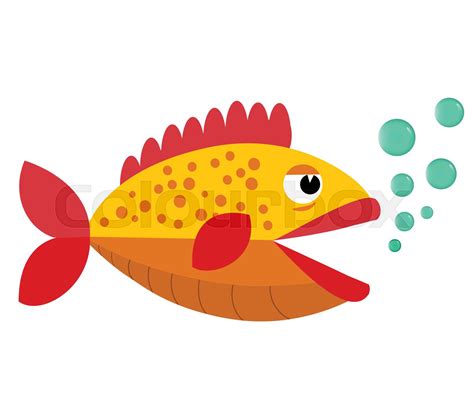 Fisch Grafik Zeichnung Stock Vektor Colourbox