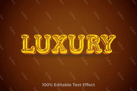 Effet de texte 3D doré brillant et luxueux Fichier Vecteur Gratuit