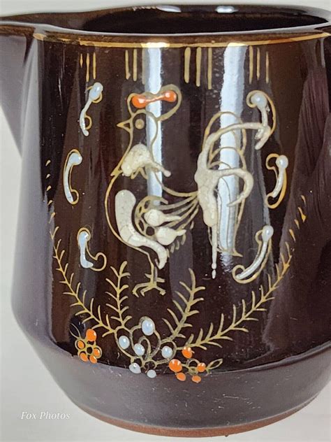 Hand Painted Moriage Pottery Pc Tea Set Authentic Vintage Japanese