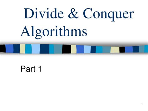 divide and conquer algorithms ppt download