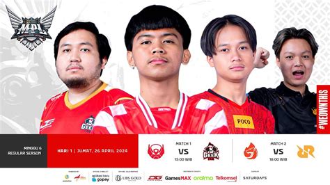Live Mpl Id S Regular Season Hari Minggu Youtube
