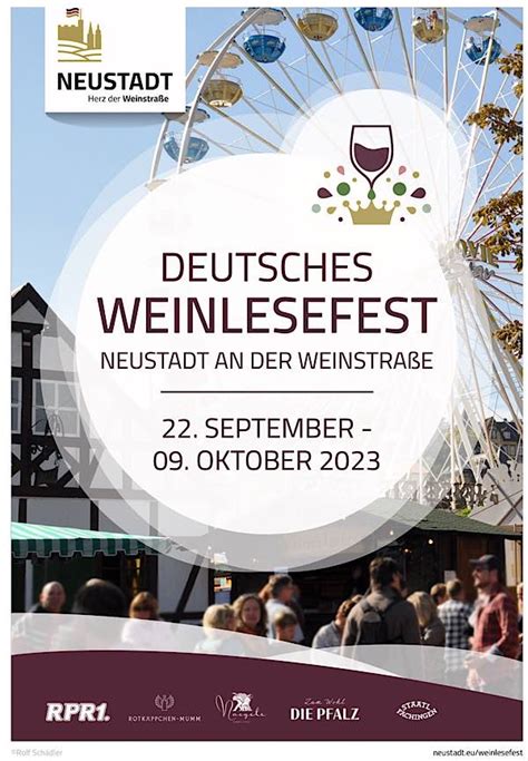 Neustadt an der Weinstraße feiert das Deutsche Weinlesefest vom 22