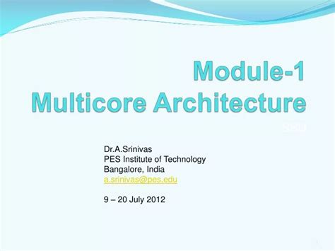 Ppt Module Multicore Architecture Powerpoint Presentation Free