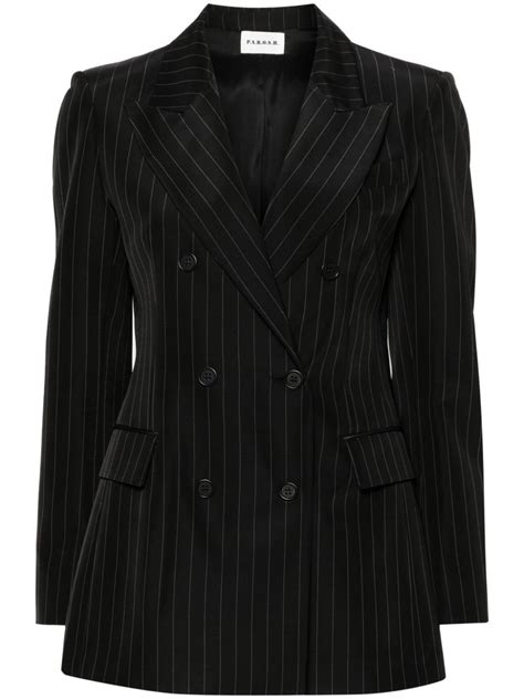 P A R O S H Double Breasted Pinstripe Pattern Blazer Farfetch In