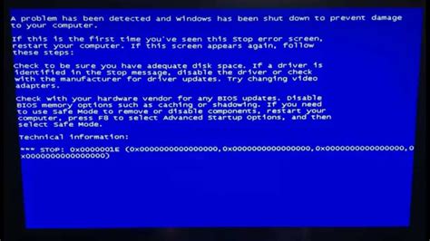 how to fix bsod stop code stop 0x0000001e kmode exception not handled youtube
