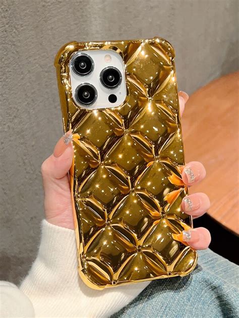 Coque de téléphone portable métallique Mode en ligne SHEIN FRANCE