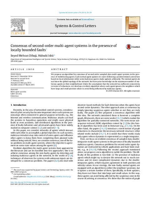 pdf consensus of second order multi agent systems in the presence of locally bounded faults