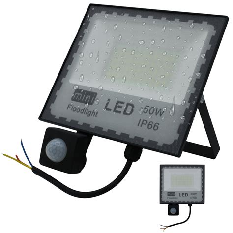 HALOGEN LED Z CZUJNIKIEM RUCHU 50W LAMPA GARAŻ DOM 50W OGRODOWY
