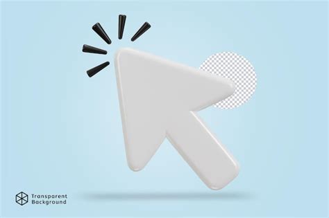 Premium Psd Point And Click With This D Realistic Mouse Cursor Icon