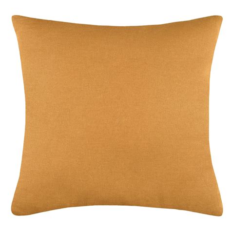 Coussin carré 40 cm Duo Jaune safran Déco textile Eminza