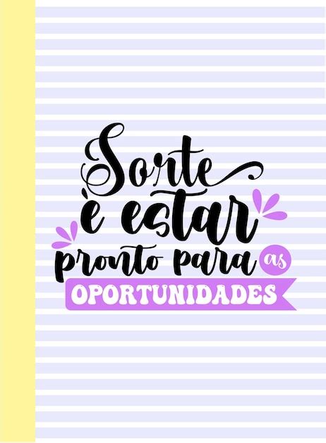 Premium Vector Frase Motivacional Em Portugues Brasileiro De Simples