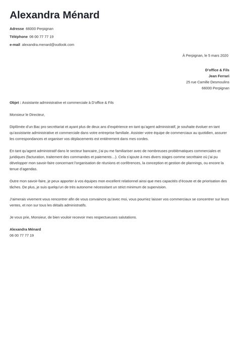 Titre Mod Les De Lettres De Motivation Pour Agent Administratif
