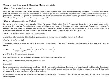 unsupervised learning and gaussian mixture models masttoons