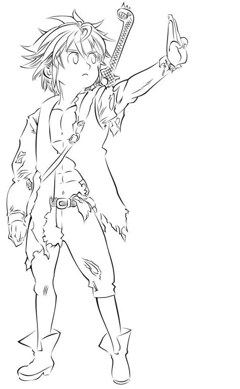 Dibujos De Nanatsu No Taizai Para Colorear E Imprimir Coloringonlycom