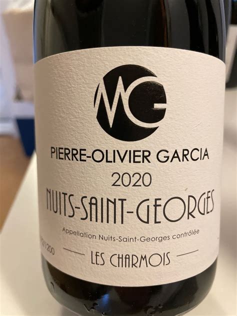 2019 Garcia Pierre Olivier Nuits St Georges Les Charmois France
