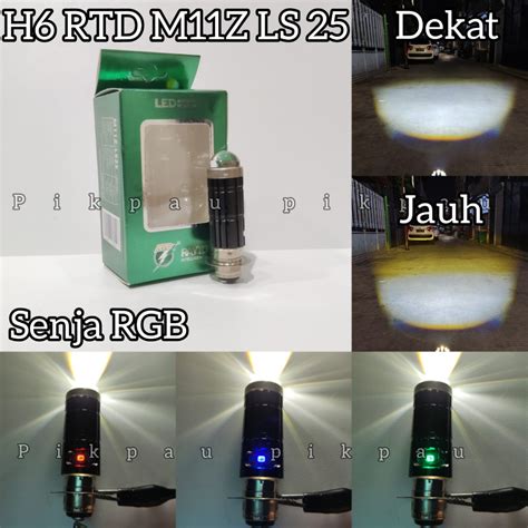 Jual Lampu Utama H6 RTD Rayton Original Senja RGB Light LED Laser High