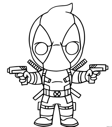 Deadpool Spiderman Cool Coloring Page Turkau