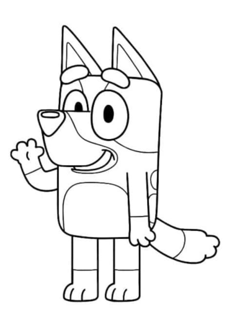 Coloriage Bluey Gratuit Imprimer Avec T Te Modeler