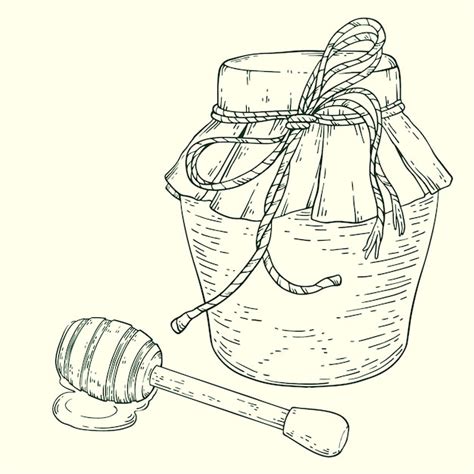 Vectores E Ilustraciones De Dibujo Frasco Miel Para Descargar Gratis