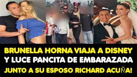BRUNELLA HORNA VIAJA A DISNEY Y LUCE PANCITA DE EMBARAZADA JUNTO A SU