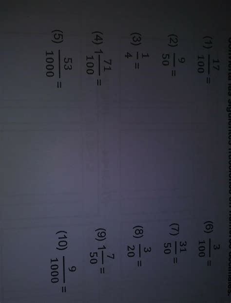 Convertir Estas Fracciones A Numeros Decimales Brainly Lat