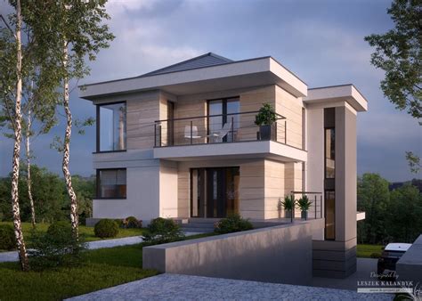 Dom piętrowy w stylu nowoczesnym o powierzchni użytkowej 159 01 m2