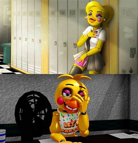 Mmdxfnaf Xucn Toy Chica React To The New Herself By Https