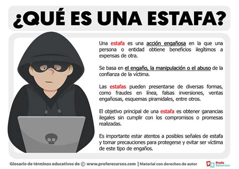 Qué es una Estafa Definición de Estafa