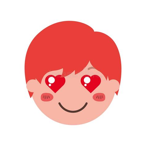 Hombre Principal De La Historieta En Car Cter Del Kawaii Del Amor