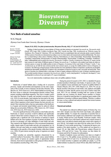 PDF New Finds Of Naked Amoebae