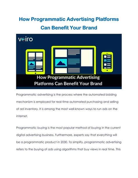 PPT How Programmatic Advertising Platforms Can Benefit Your Brand