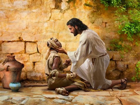 Streams Of The River Jesus Touches The Leper And Heals Him