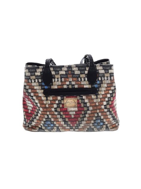 Brighton Aztec Or Tribal Print Multi Color Black Shoulder Bag One Size