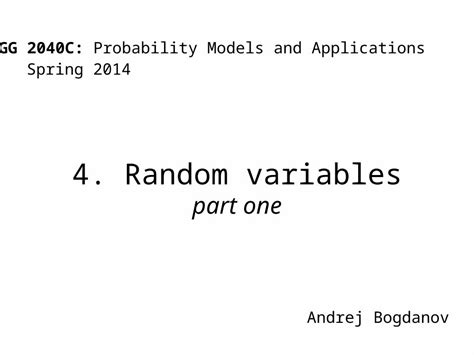 pptx 4 random variables part one dokumen tips