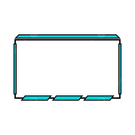 Facecam Border Clipart Vector Blue Neon Border For Streaming Facecam
