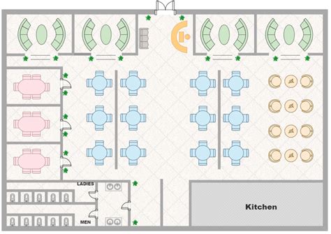 Free Editable Restaurant Floor Plans EdrawMax Online