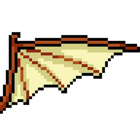 Pixel Art De L aile De Chauve souris Démoniaque Vecteur Premium