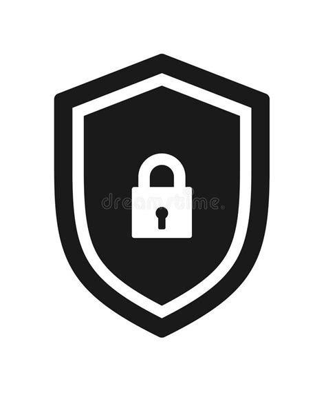 Icono De La Cerradura De La Seguridad Del Escudo Ilustración del Vector