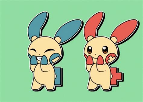 Plusle Minun Plusle Minun Pokemon Discover Share Gifs
