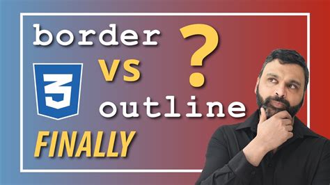 Css Border Css Outline When To Use Differences Youtube