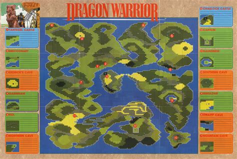 File Dragon Warrior Nes Map Alefgard Poster Thealmightyguru
