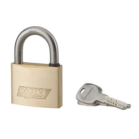 Cadenas laiton 40mm avec anse inox d6mm sécurité transit2 2 clés