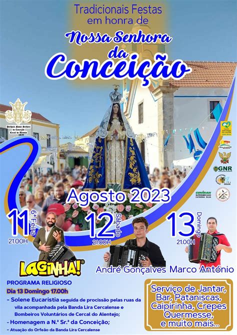 Festas Em Honra De Nossa Senhora Da Concei O Come Am Hoje No Cercal Do
