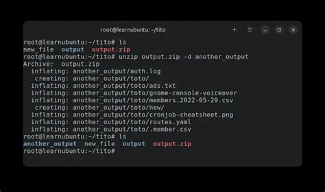 Extract Zip File To A Folder In Ubuntu