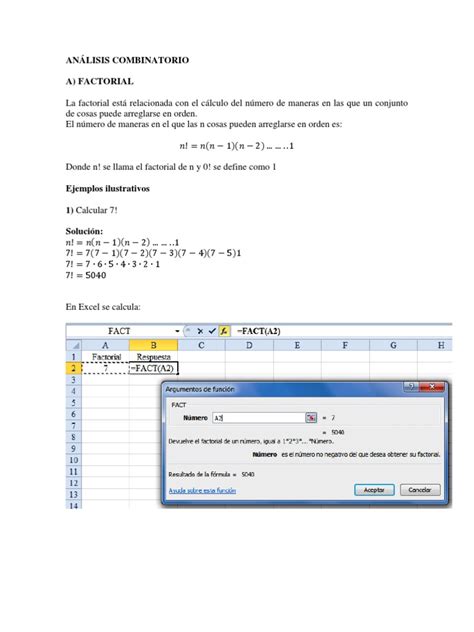 análisis combinatorio pdf permutación conjunto matemáticas