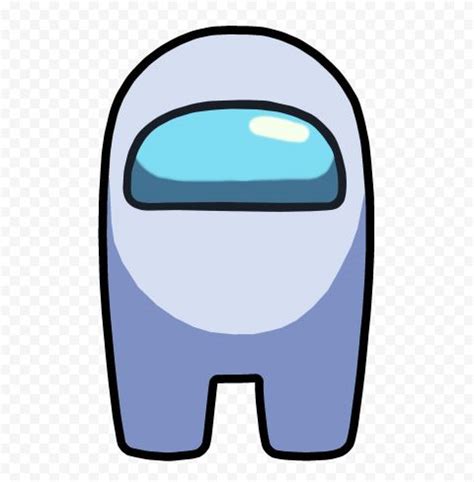 HD White Among Us Crewmate Front View PNG Sublimacion