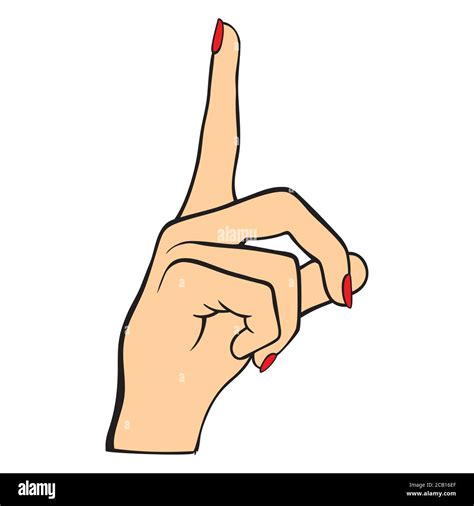 Mano con dedo índice Dedo señalador Ilustración vectorial de manos